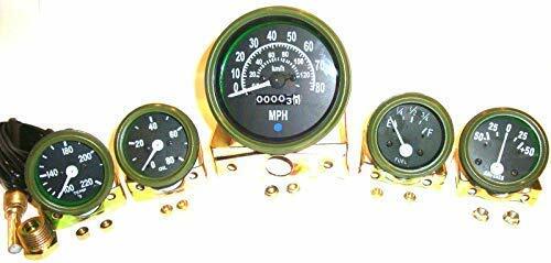 Willys Jeep Speedometer and Water Temperature M38 Gauges Kit with 0 ...