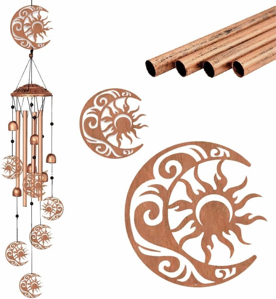 Sun and Moon Wind Chimes for Outside Garden Wind Chime Wind Bells ...