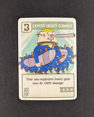 Fallout Series 2 "Expert Heavy Gunner PC-32G" Gold Back PERK Card | eBay