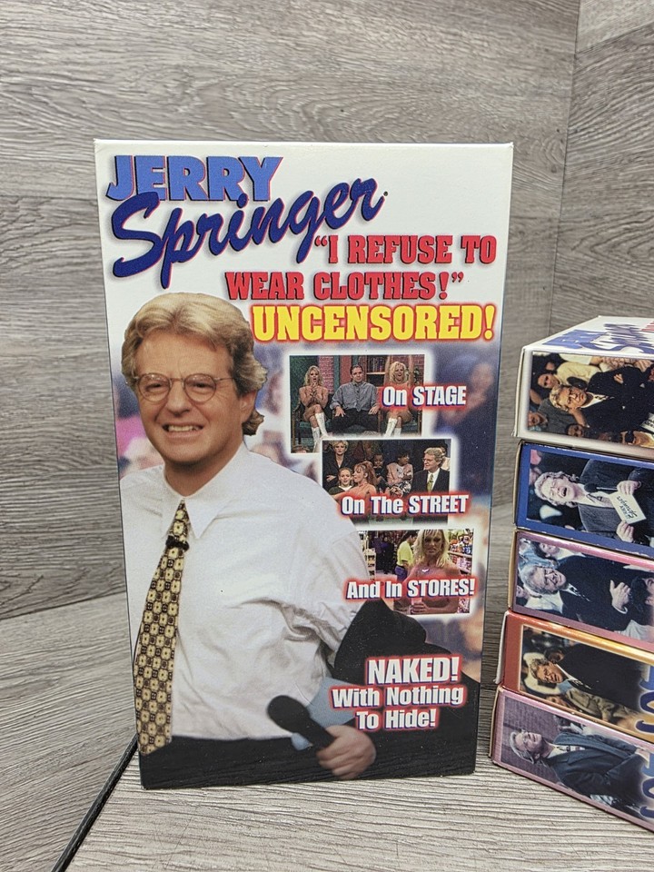 Lot 6 Jerry Springer VHS Tapes Uncensored Too Hot For TV 1 & 2 RARE ...