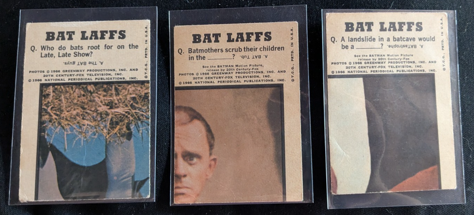 🦇 Vintage 1966 Topps Batman Bat Laffs Trading Cards – Lot of (31 ...