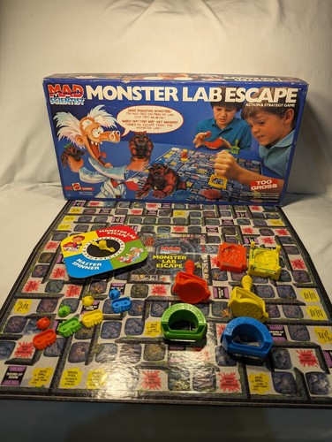 Rare VTG 1987 Mattel Mad Scientist - Monster Lab Escape Board Game ...