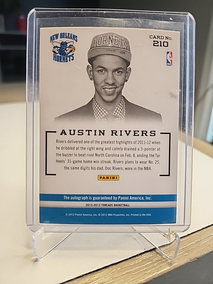 2012-13 Panini Threads Rookies Austin Rivers #210 Rookie Auto RC | eBay