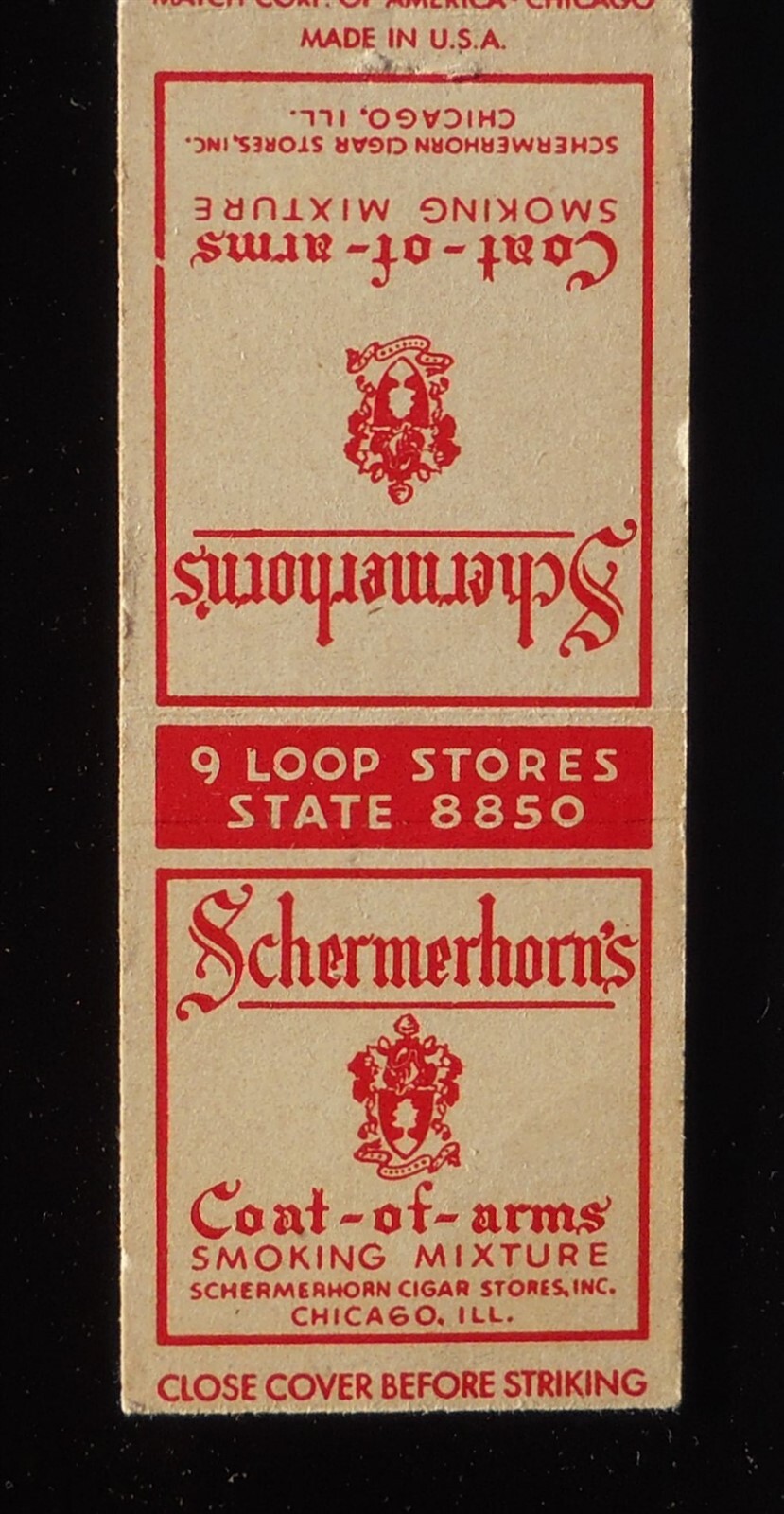 1940s Schermerhorn's Coat-of-Arms Pipe Smoking Mixture 9 Loop Stores ...