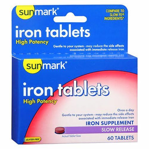 Sunmark Slow Release Iron Tablets 60 Tabs 45 mg for sale online | eBay