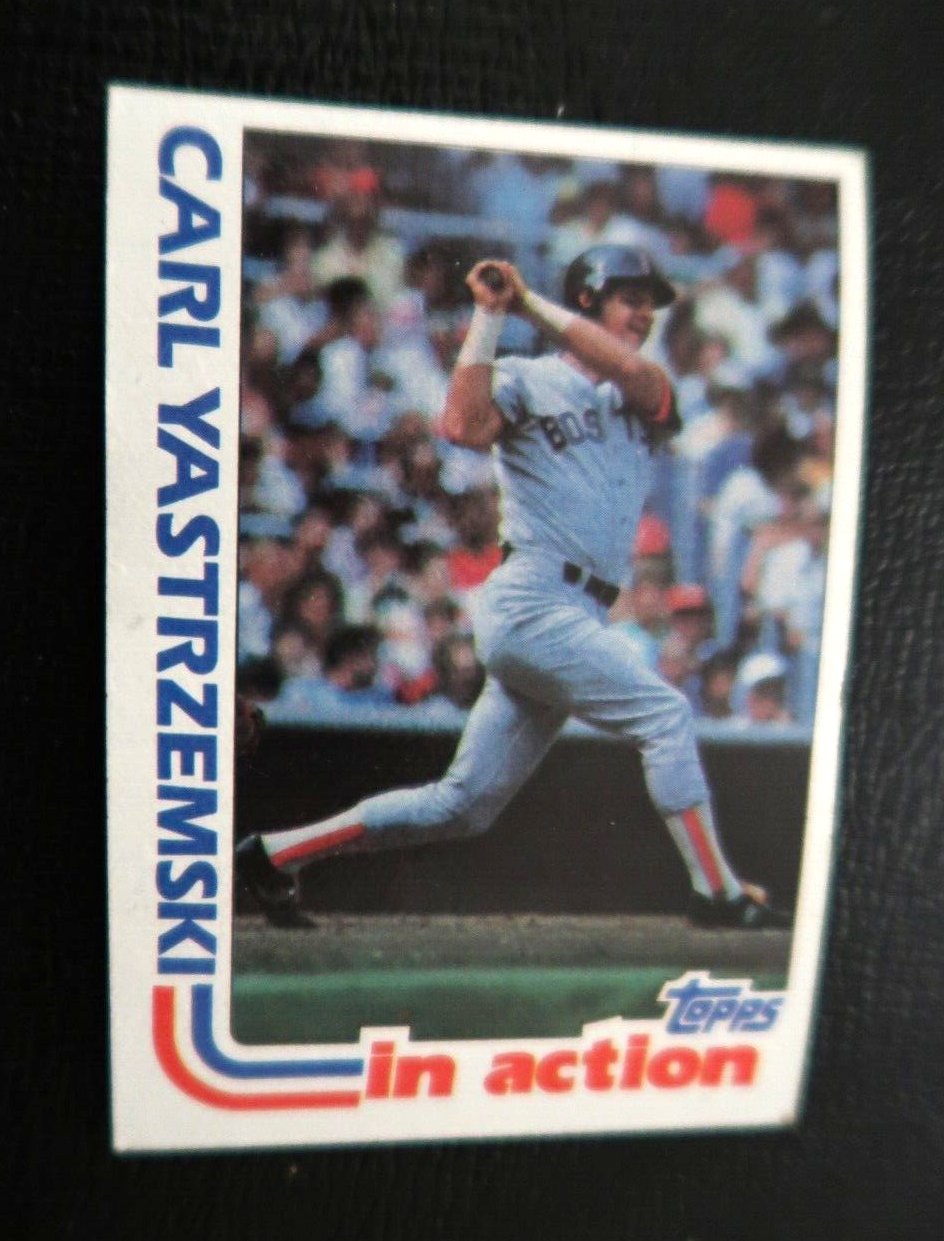 1982 Topps Carl Yastrzemski #651 In Action Baseball Card Boston Red Sox ...