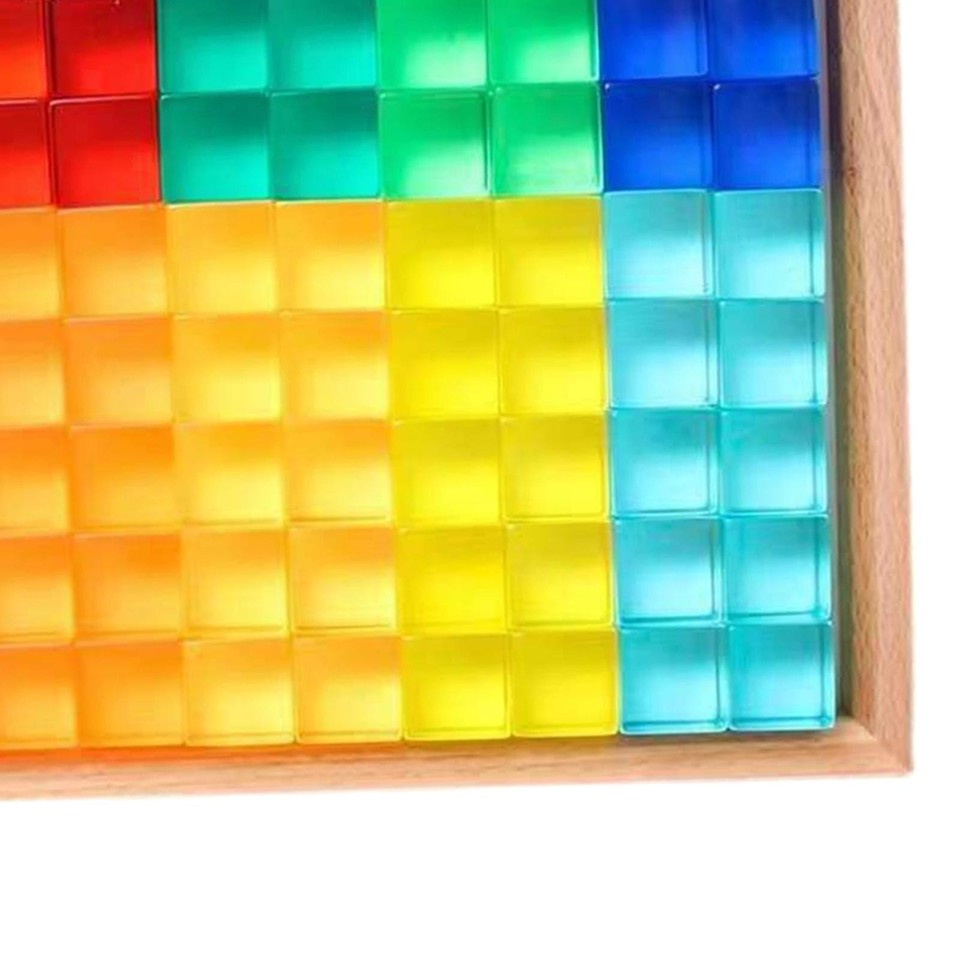 Rainbow Building Blocks Set Stacking Game Spatial Awareness Building ...