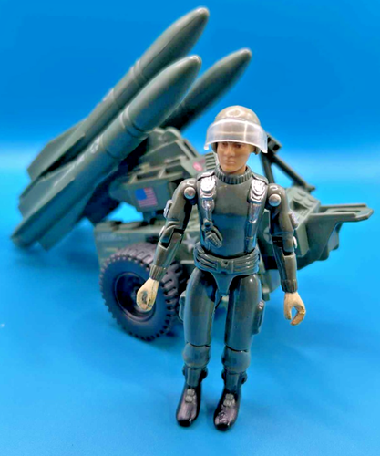 1982 GI JOE MMS MOBILE MISSILE SYSTEM & OPERATOR HAWK STRAIGHT-ARM ARAH ...