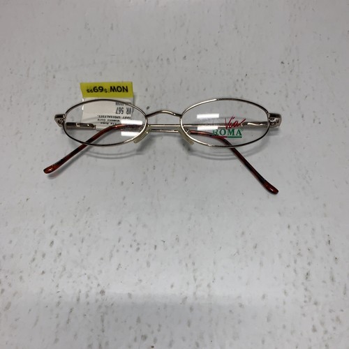 Via Roma VR567 BRN Eyeglasses Frames Gold Round Oval Full Rim 48-19-140 ...