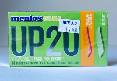 Vintage 2012 Perfetti MENTOS UP2U Gum Pack 3.5” candy container ...