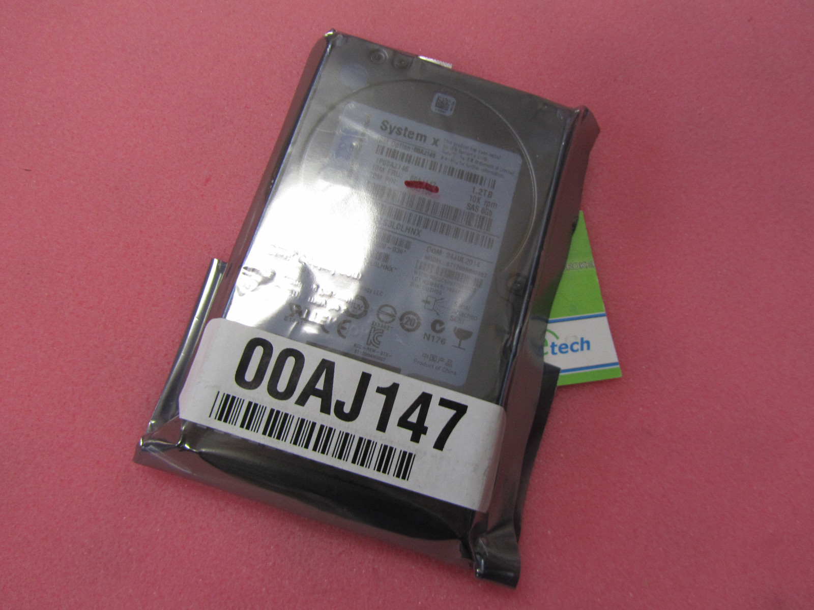 00AJ146 / 00AJ147- IBM 1.2TB 10K 6Gbps 2.5in G3HS HDD for x3650M5 ...