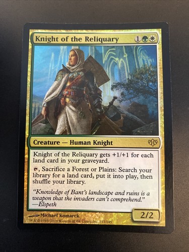 FOIL Knight of the Reliquary #113/145 MTG Conflux Rare NM English | eBay