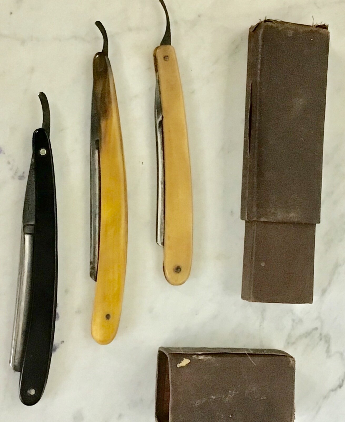 SET OF 3 ANTIQUE STRAIGHT EDGE RAZOR | eBay