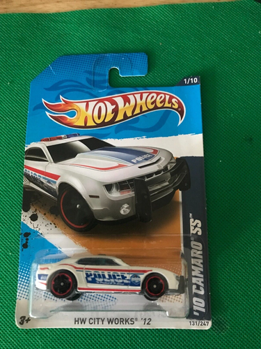 '10 Camaro SS 6.2 L Police White 2012 Hot Wheels HW City Works Diecast ...