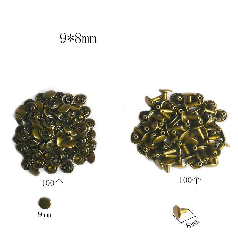 Double Cap Rivets Stud Rapid Rivets Leather Craft Repair 5mm 8mm 9mm ...