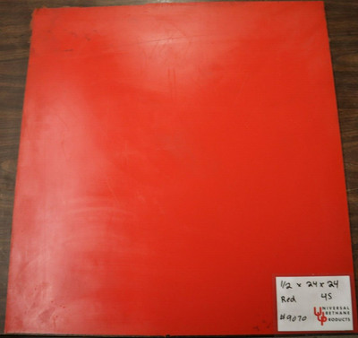 POLYURETHANE/URETHANE SHEET 1/2" X 24" X 24" 45 Duro Red #9070 | eBay