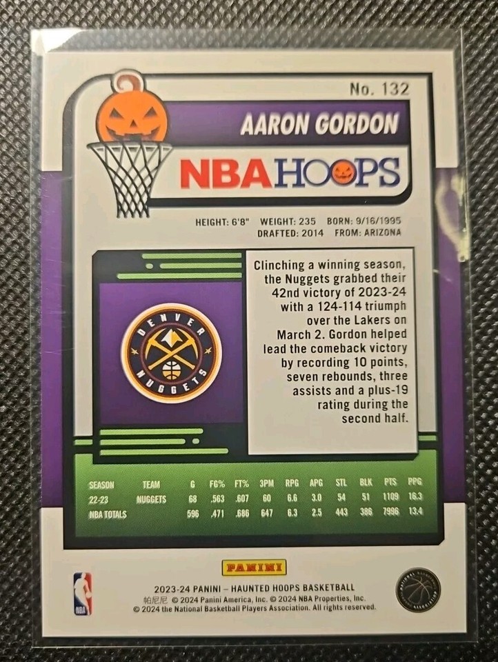 2023-24 Panini Haunted Hoops - Slime #132 Aaron Gordon | eBay
