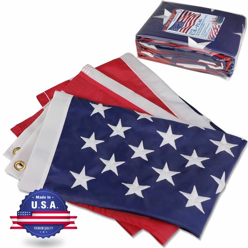 FLAGSTAR REAL Made IN USA 2x3 3x5 4x6 ft 300D Nylon American US Flag ...