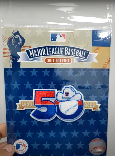 Official Texas Rangers 50th 50 Anniversary Patch Baseball Jersey Patch ...