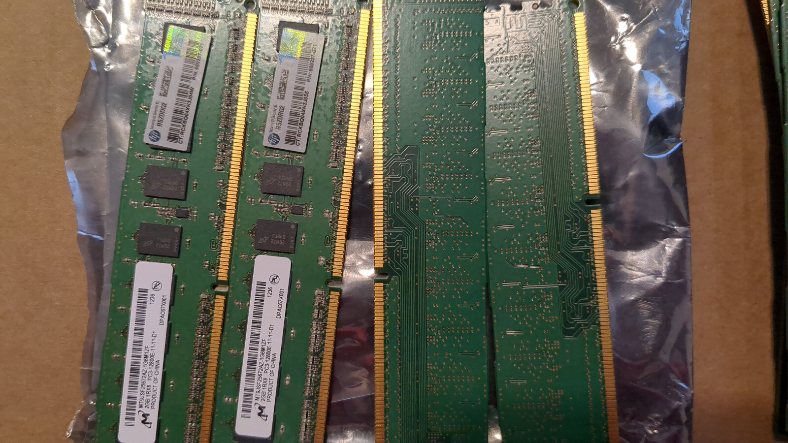 24GB RAM total - Micron HP669237-071 2GB DDR3 Server RAM Memory lot of ...