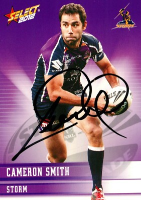 Signed 2012 MELBOURNE STORM NRL Premiers Card CAMERON SMITH | eBay ...