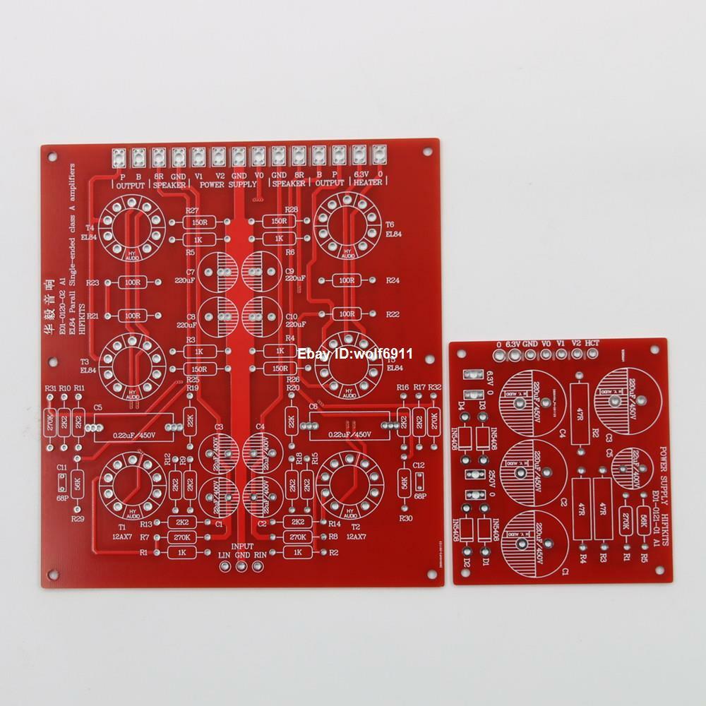 El84 Parallel Single Ended Class A Tube Amplifier Board Kit With Psu