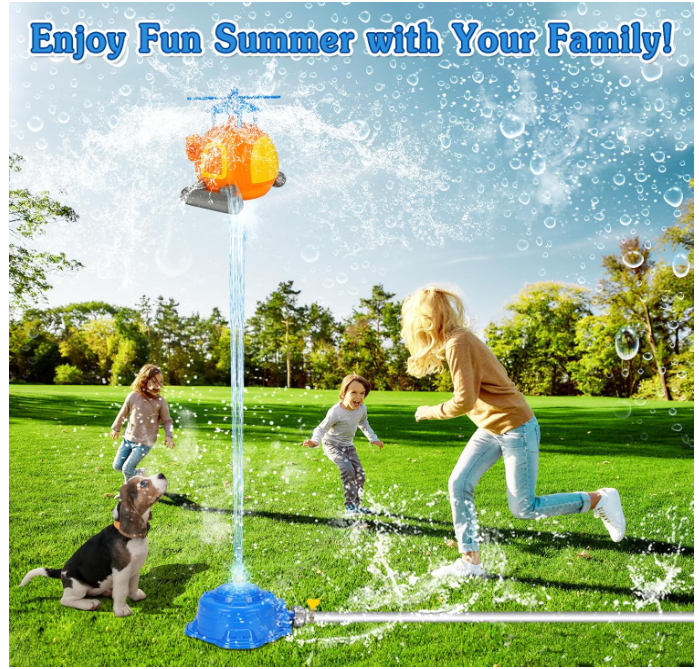 Helicopter Kids Sprinkler Toys Summer Outside Toys Water Powered for ...