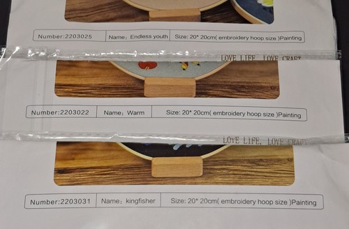 3 Floral Handwork Embroidery Kits Fiber Arts Crafts Slow Stitching ...