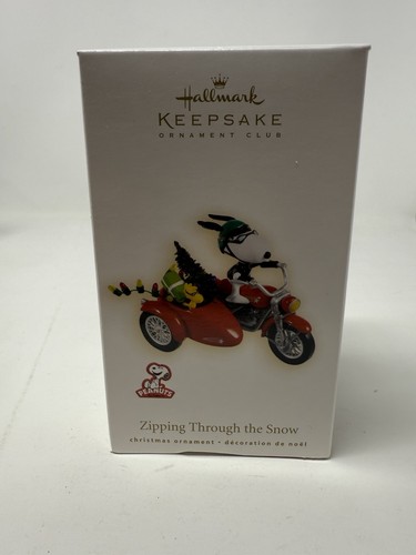 Hallmark Ornament Club Peanuts Snoopy Zipping Through The Snow 2009 NIB ...