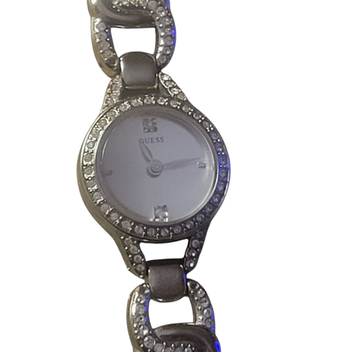 Guess Ladies Watch Elegant Dressy New Battery Rhinestone accents 7 inch ...