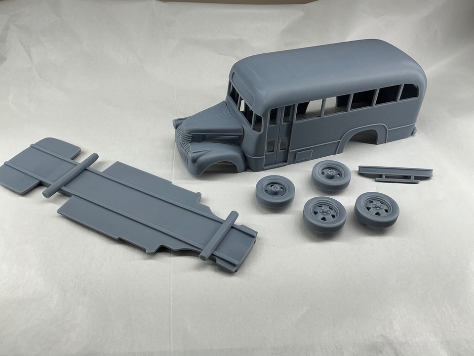 1/25 resin 3d printed 1941-46 Chevy bus by Nahuel Customs | eBay