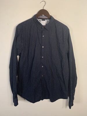 Cactus Man Ricky Singh Mens Button Up Shirt Size XL Navy Long Sleeve ...