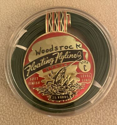 Vintage Woodstock NOS Floating Fly Line Nylon Size C Level Line 25 Yds ...