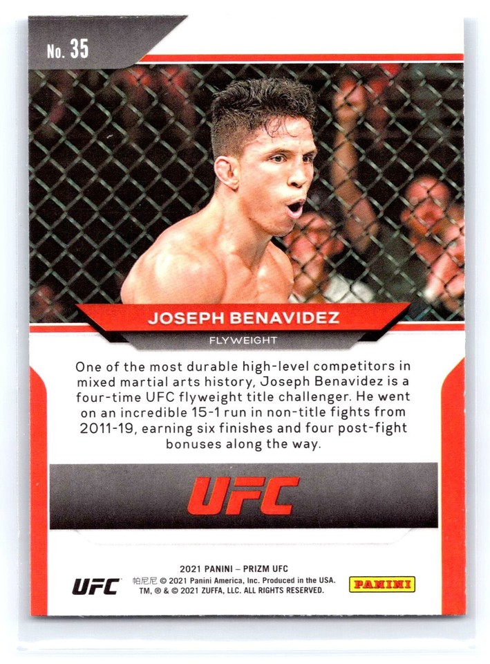 JOSEPH BENAVIDEZ 2021 Panini Prizm UFC MMA Base Card #35 Flyweight | eBay