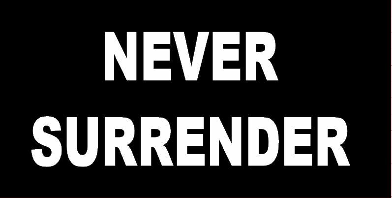 NEVER SURRENDER Black & White Vinyl Bumper Sticker BIDEN | eBay