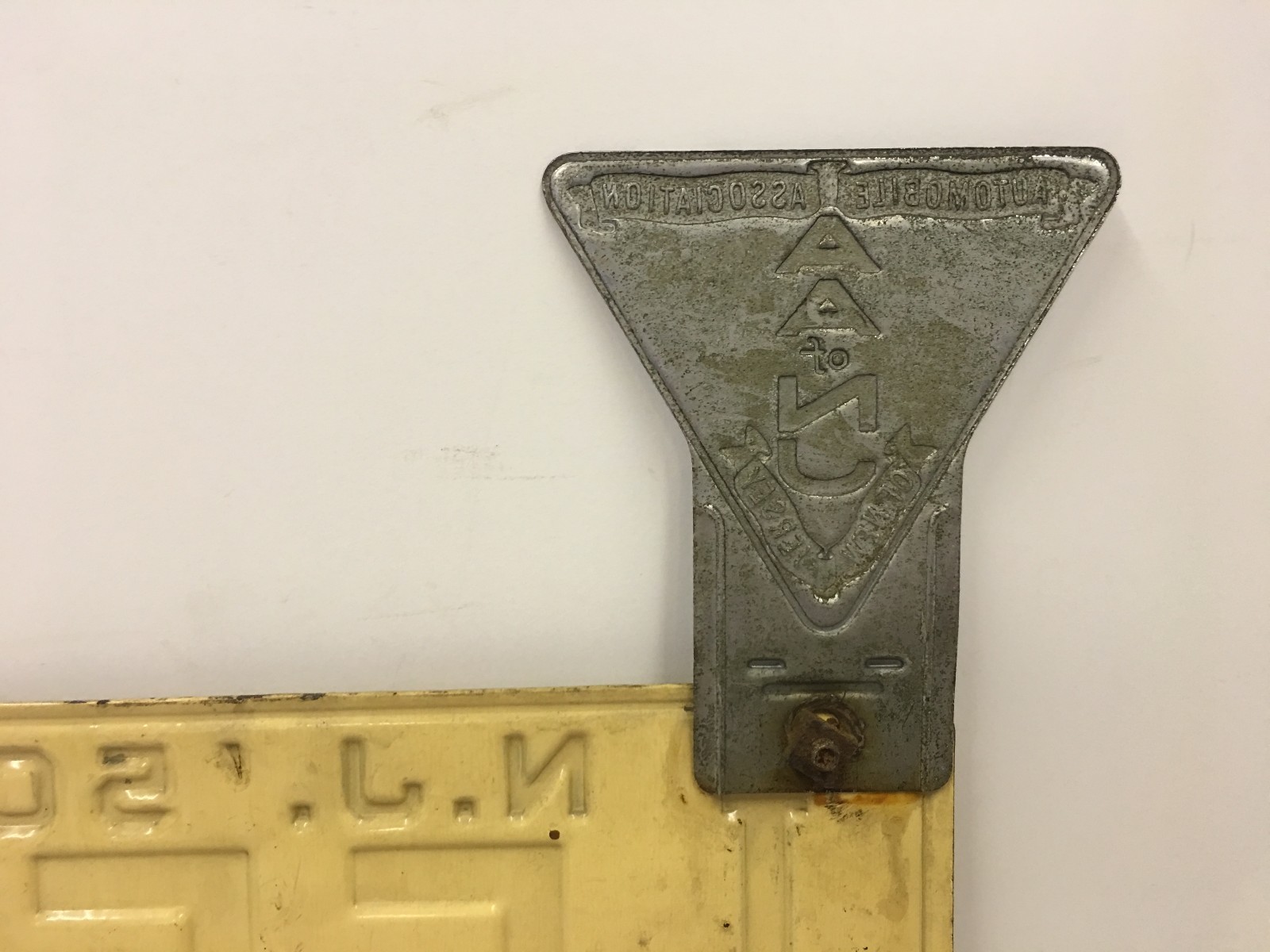 Automobile Association of New Jersey AA of NJ & 1950 NJ License Plate ...