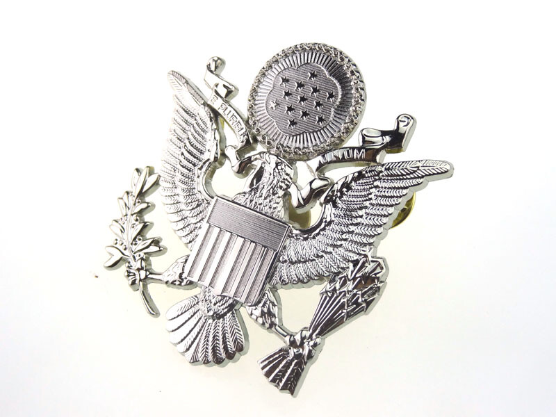 WWII US AIR FORCE CAP BADGE PIN METAL USAF HAT BADGE SILVER | eBay