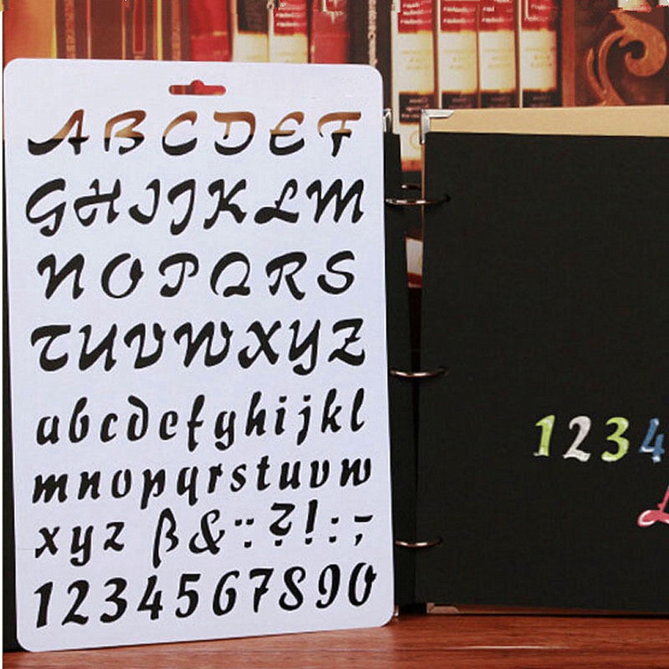 Letter Alphabet Number Layering Stencils Scrapbooking Cards Painting ...