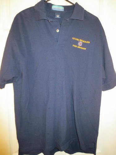 CATAWBA NUCLEAR SITE FIRE BRIGADE BLUE POLO 100% COTTON SIZE LARGE | eBay