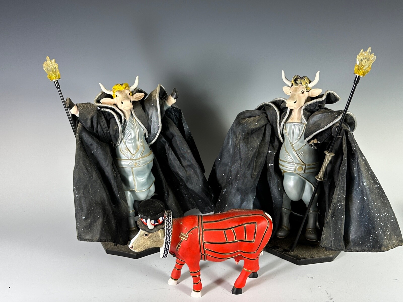 Cow Parade Siegfried/Roy (2003) Rare/Retired No. 7280 7281 W Box w ...