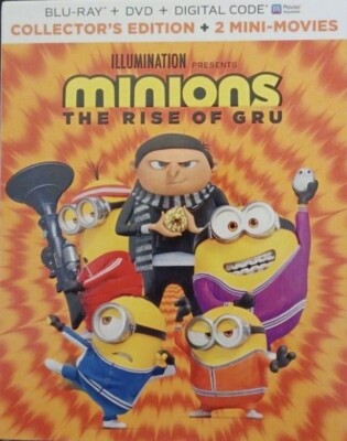 ~ MINIONS: THE RISE OF GRU ~ BLU-RAY +DVD NO DIGITAL GREAT CONDITION W ...