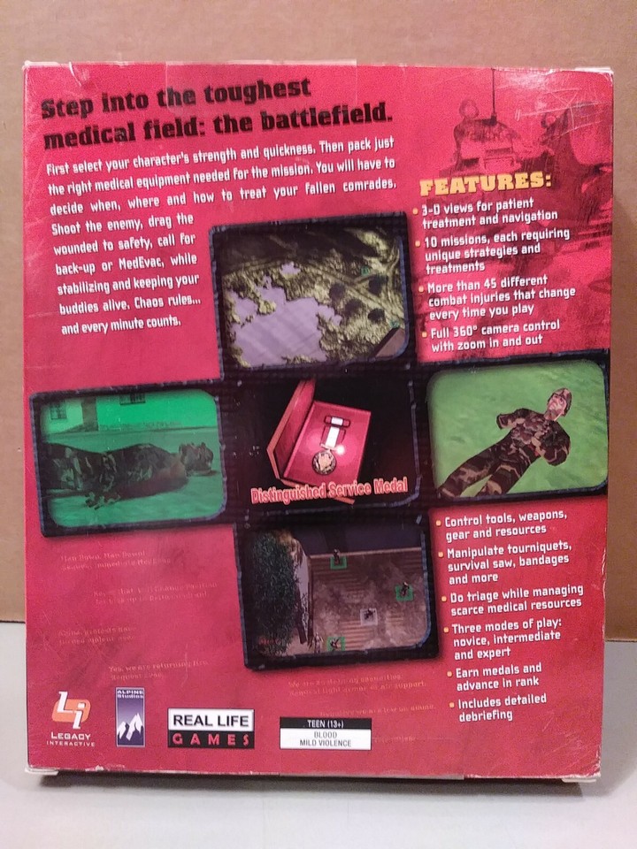Combat Medic Special Ops C D Rom P C Real Life Games Computer Game | eBay