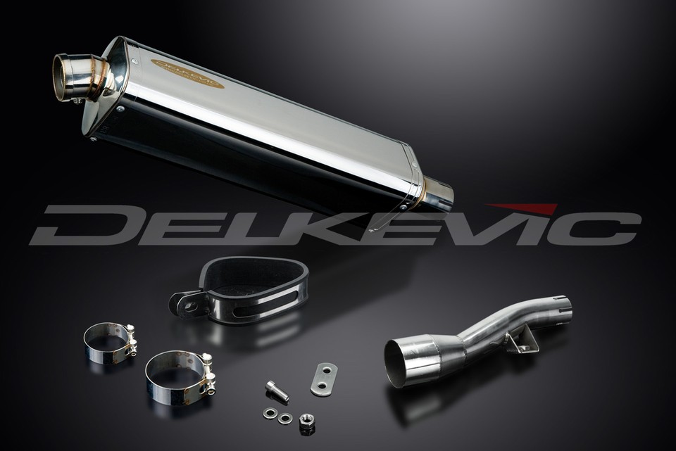 Yamaha XT250 08-22 Delkevic Slip on 17" Stainless Tri-Oval Muffler ...