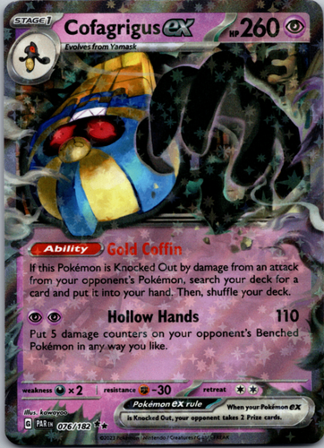 Cofagrigus ex 076/182 Pokemon TCG SV04: Paradox Rift Double Rare NM | eBay