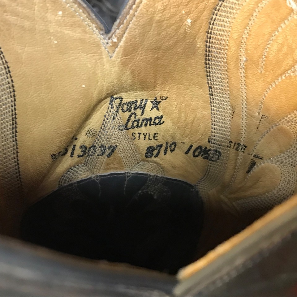 Tony Lama Exotic Lizard Leather Western Boots 8710 - Dark Gray - Mens ...