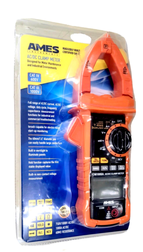 BRAND NEW Ames AC /DC Dugital Clamp Meter Cat lll 1000 v USA SELLER ...