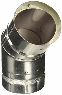 PELLET PIPE ELBOW Stainless Steel Liner Galvanized Jacket 45 Degree ...