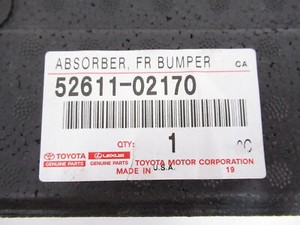 Genuine OEM Toyota 52611-02170 Front Bumper Impact Absorber 2009-2010 ...