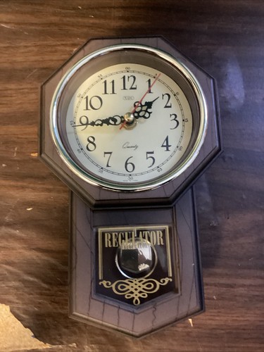 Vintage Tozai Regulator Wall Clock Faux Wood Untested | eBay