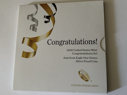 2018-W Congratulations Set Silver American Eagle Proof US Mint ...